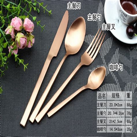 Pvd Rose Gold Flatware Set Durable And Stylish Cutlery