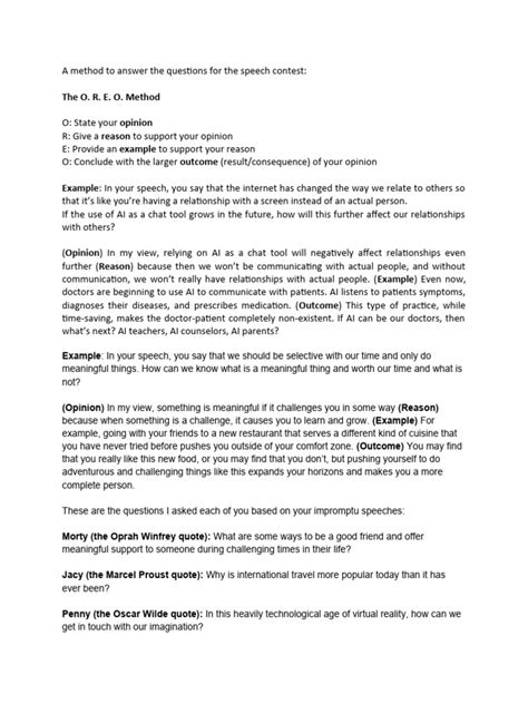 Oreo Method For Answering Questions Pdf Artificial Intelligence