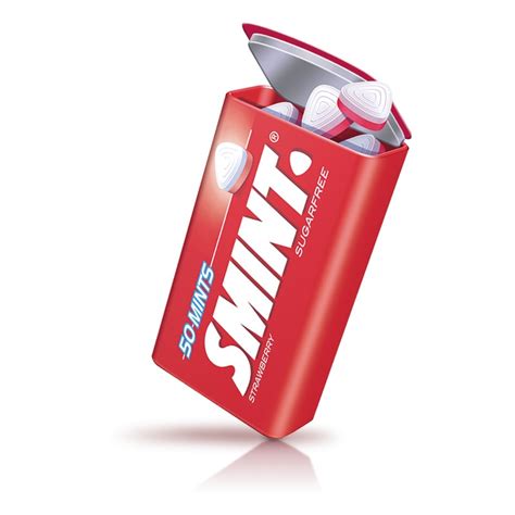 Smint Mints Tin Flavor Strawberry Case 12 Metallic Boxes