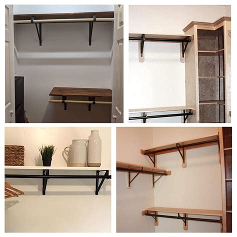 Kovosch 8 Pack Heavy Duty Closet Shelf And Rod Brackets