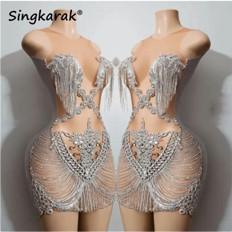 Short Prom Dresses Rhinestones Rhinestones Crystal Sexy Prom Dress