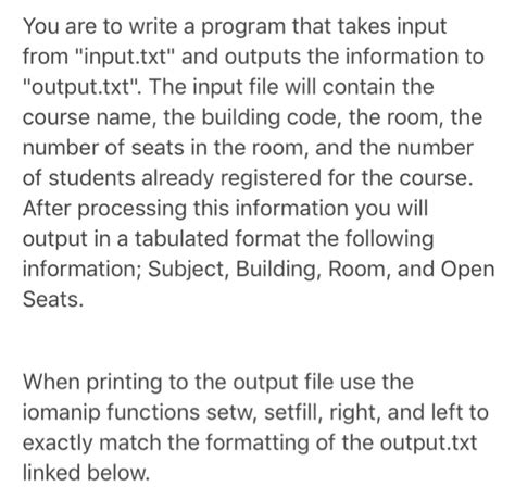 Solved You Are To Write A Program That Takes Input From Chegg Com