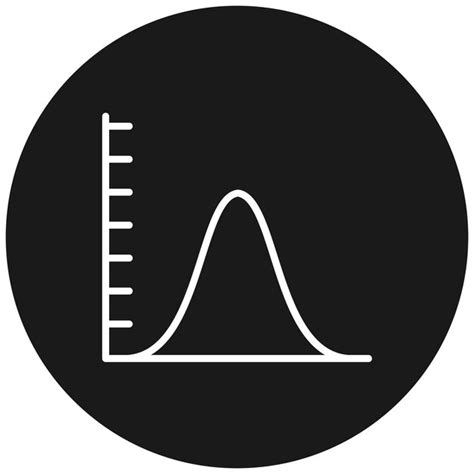 Premium Vector Bell Curve On Graph Vector Icon Can Be Used For Infographics Iconset