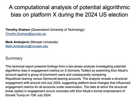 Interesting New Analysis On Potential Algorithmic Bias I Will Try And Do A More Detailed Post