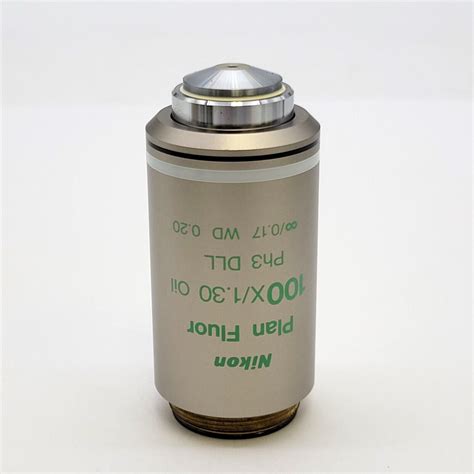 Nikon Microscope Objective Cfi Plan Fluor 100x Oil Ph3 Phase Contrast ∞
