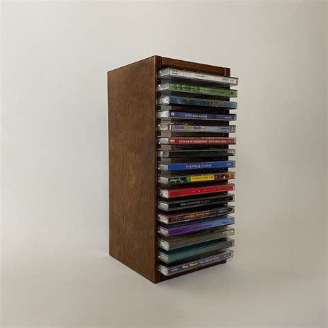 Cd Storage Display Rack Wooden Cd Storage Box Cd Holder Etsy Cd