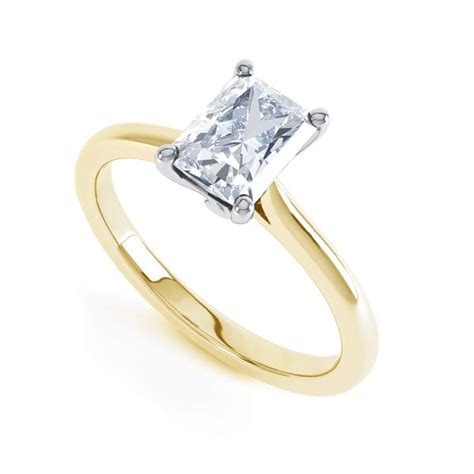 Rectangular Radiant Diamond Engagement Ring