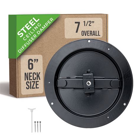 Fits 6 Inch Neck Air Duct Steel Butterfly Damper By Handua For