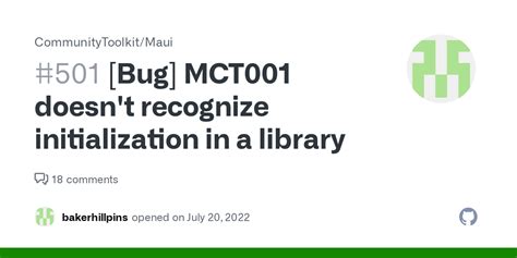 Bug Mct001 Doesnt Recognize Initialization In A Library · Issue 501 · Communitytoolkitmaui