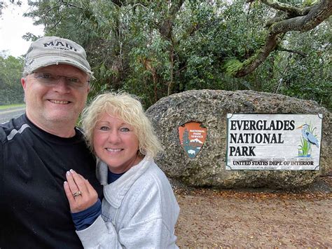 Michael Joannie Anderson At Entrance Potato Sign Everglades National