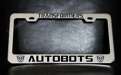 Transformers Autobots License Plate Frame Premium Chrome Plated