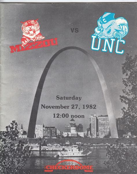 Mizzou North Carolina Program Cover 11271982