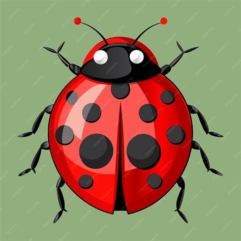 A Ladybug With Black Dots And A Red Ladybug On Its Back Premium Ai