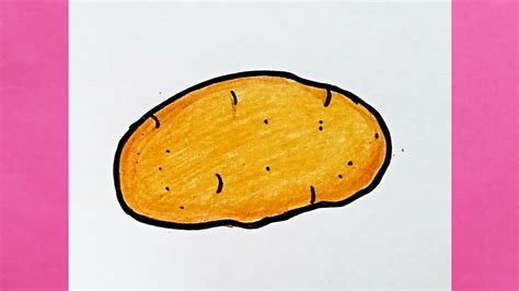How To Draw A Potato 🥔 Easy Step By Step Drawing And Colouring For