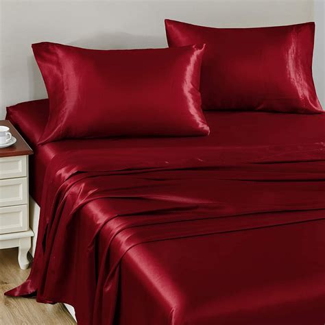 Cozylux Satin Sheets Twin Size 3 Piece Light Grey Bed Sheet Set With Silky Microfiber 1 Deep
