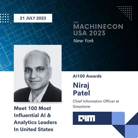 We Are Thrilled To Announce Niraj Patel As The Chief Information