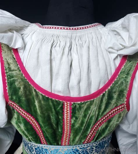 Antique Womans Folk Costume From Vazec Slovakia H… Gem