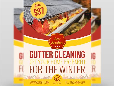 Gutter Cleaning Flyer Template Educational Printable Activities