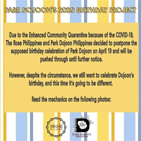 📌 Park Dojoons 2020 Birthday Park Dojoon Philippines