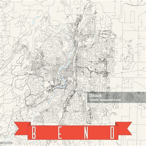 Bend Oregon Usa Vector Map Stock Illustration Download Image Now