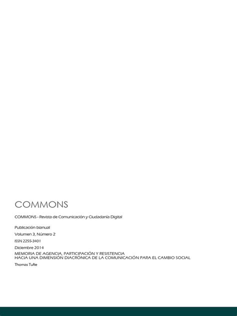 Memoria Y Comunicación Para Cambio Social Pdf Memoria Sociedad Civil