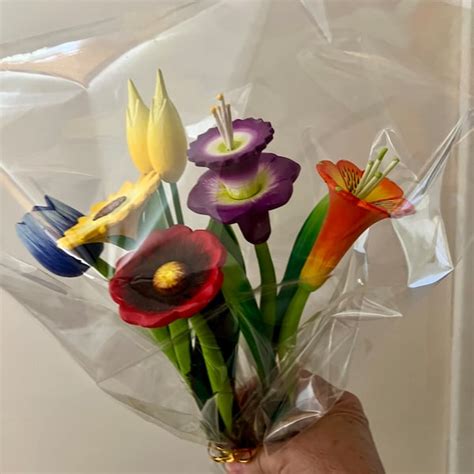 Mix Flower Bouquet Small Stems Etsy