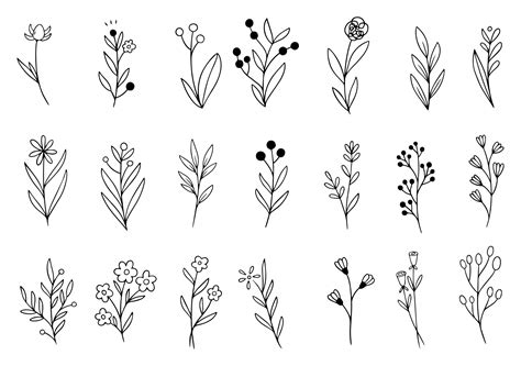 Premium Vector Hand Drawn Flowers Doodle