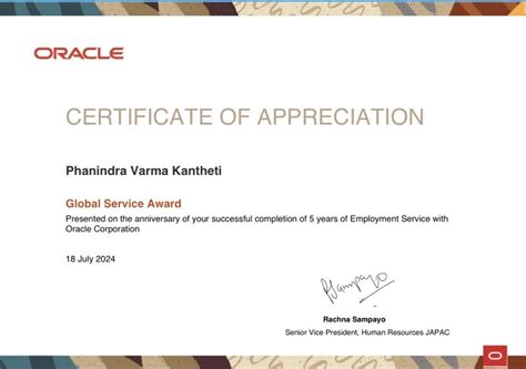 Phanindra Varma On Linkedin Oracle Has Always Been A Company I Aspired