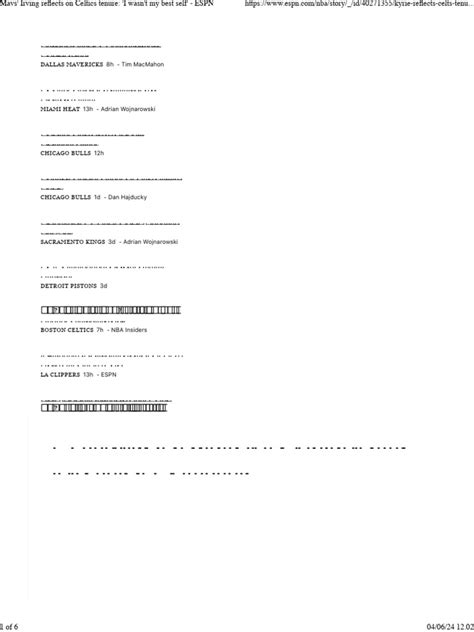 Mavs Irving Reflects On Celtics Tenure I Wasnt My Best Self Espn Pdf Boston Celtics