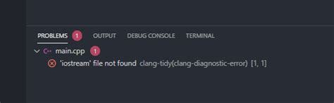 IoStream File Not Found Issue Notskm Vscode Clang Tidy GitHub