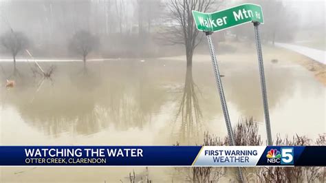Otter Creek River Water Levels Cause Road Closures In Clarendon