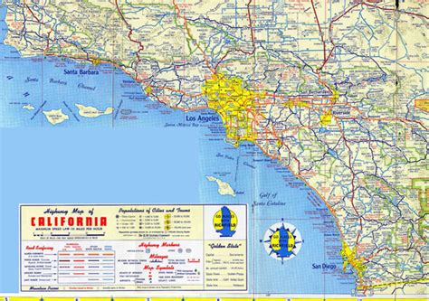 Large Detailed Road Map Of Los Angeles Region Los Angeles Region Large