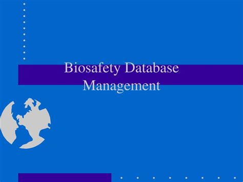 Ppt Biosafety Program Management Powerpoint Presentation Free