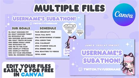 Blue Cute Starry Subathon Template Kawaii Pastel Blue Twitch Streamer
