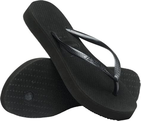 Havaianas Slim Flatform Womens Flip Flop Sandals Black