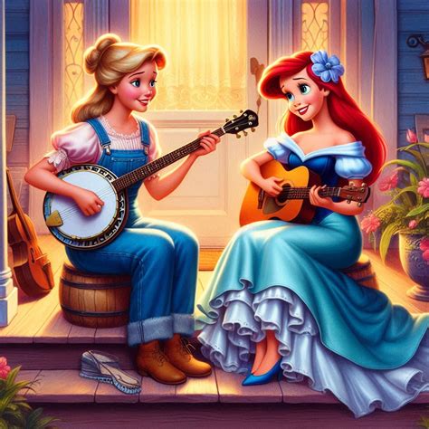 Ariel And Cinderella Sing Wildwood Flower By Spongebobnintendo20 On