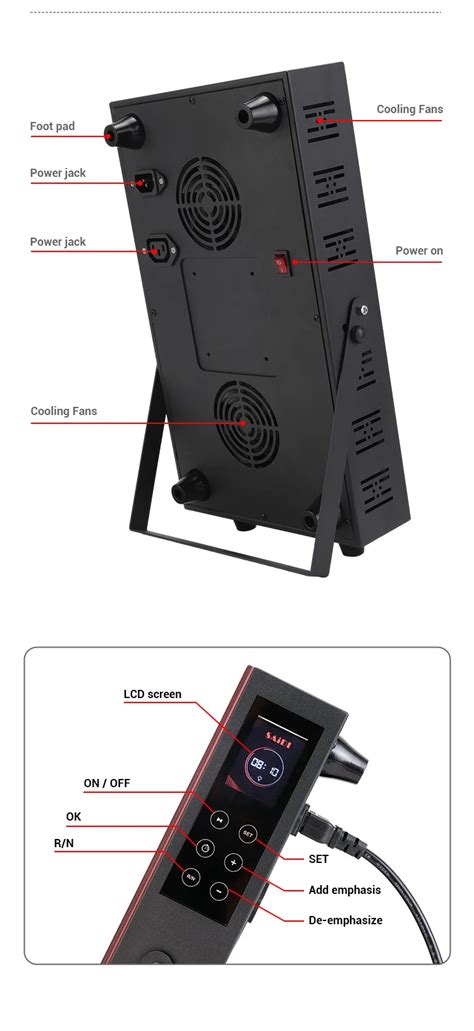 New Display Control Brightness Red Nir Timer Pdt Machine 300w Medical