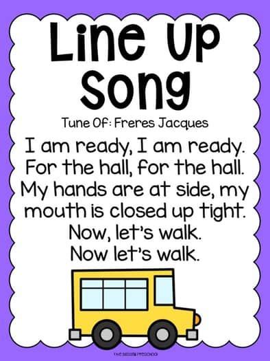 The Blissful Preschool Line Up Songs For Preschool Line Up Preschool
