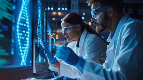 Biotech Engineers Working On A Genetic Engineering Project Manipulating