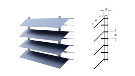Custom Aluminium Louver Profile Extrusions Hts Alu