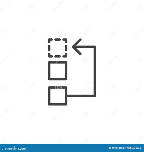 Workflow Or Process Line Icon Stock Vector Illustration Of Business Pictogram 107178108