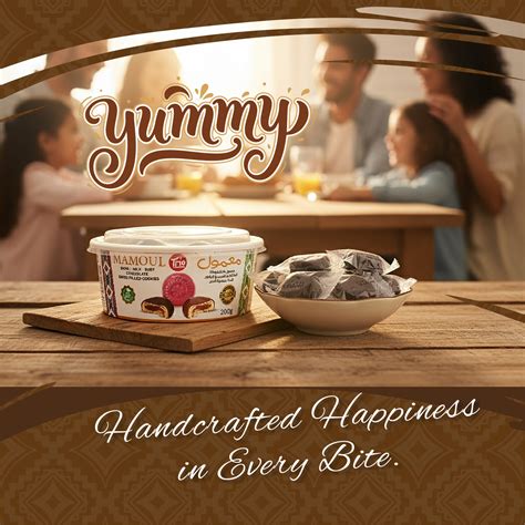 Kingdom Dates Mamoul Dark Premium Date Filled Cookies