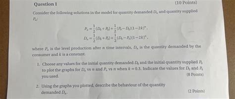 Solved Question 1 10 Points Consider The Following Chegg Com