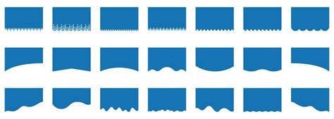 Divider Shape Set For Web Page Bottom Section Or Website Top Separator