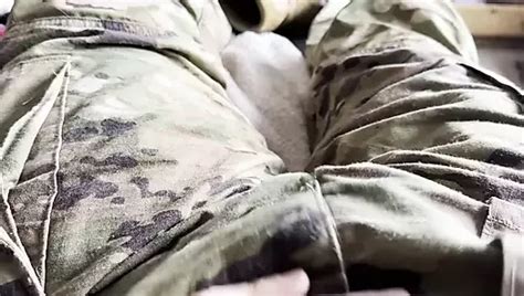 Horny Soldier Jerks Off In Uniform Before Work Showing Off His Furry