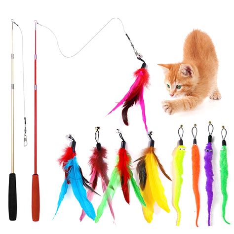 Juguetes Divertidos Para Gatitos Caña De Pescar Para Gatos Juguete