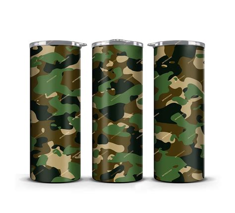 Red Camouflage Tumbler Wrap Png — Drypdesigns