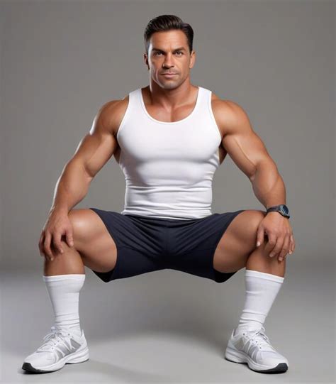 Premium Photo Bodybuilding Fitness Muscle Gym A Man In A White Tank