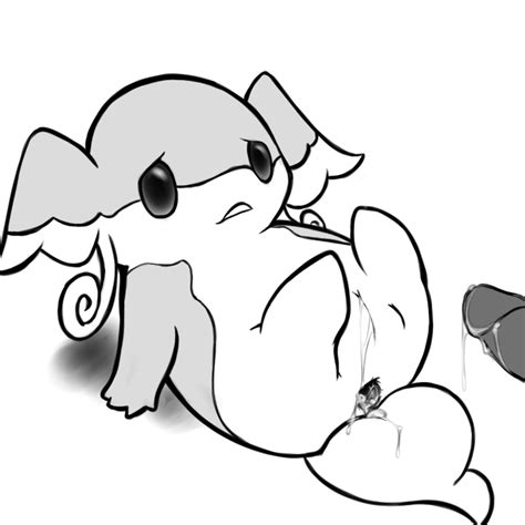 Rule 34 Anal Gape Anus Audino Female Greyscale Humanoid Penis Male Monochrome Nintendo On Back