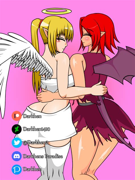 Rule 34 2girls Darkhen1410 Hugging Koooon Soft Koooon Soft Angel Girl Koooon Soft Demon Girl
